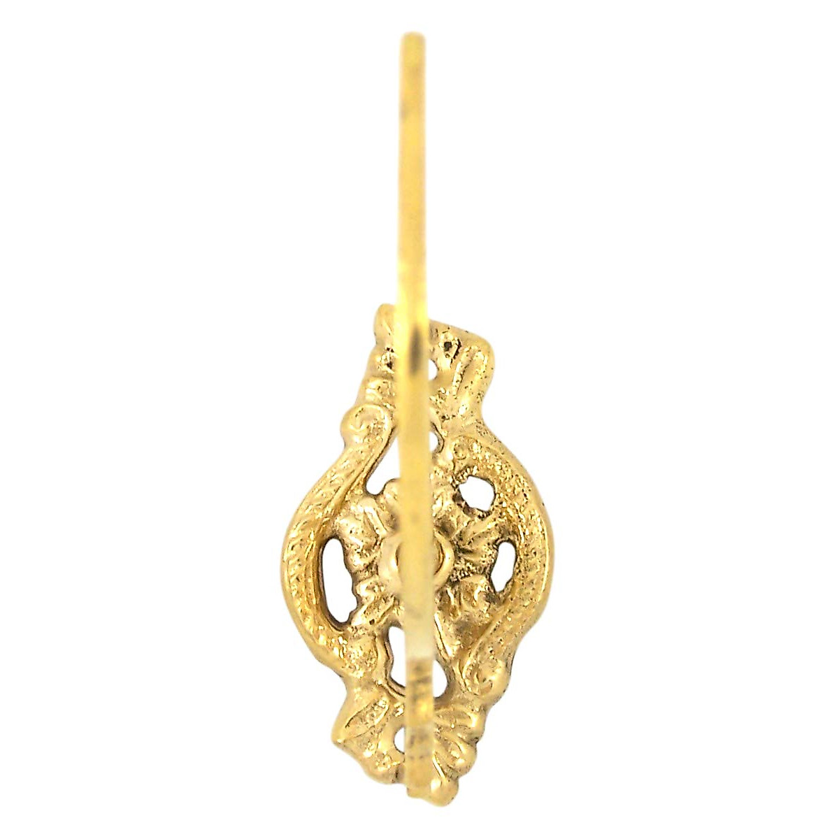 High Polished Brass 5 1/3 Inch Bracket for Oil Candles or Coat Hanger Wall Mount