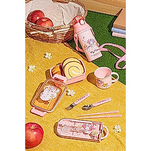 My Melody Bento Lunch Box (15oz) - Cute Lunch Carrier with Secure 2-Point Locking Lid - Authentic Japanese Design - Durable, Microwave and Dishwasher Safe - Music