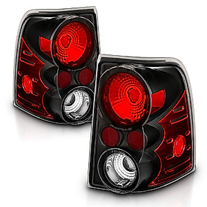 AmeriLite Black Replacement Brake Tail Lights Set For 02-05 Ford Explorer - Passenger and Driver Side