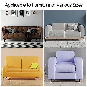 TURSTIN 8 Pieces Furniture Legs 10 Inches Round Solid Wood Furniture Feet Couch Legs Sofa Legs Replacement Legs for Armchair, Cabinet, Chair, Dresser or Home DIY Projects, Brown