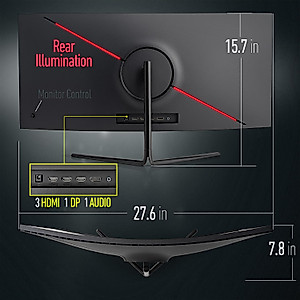 Deco Gear 30" Curved Gaming and Professional Monitor, 200Hz, 1ms MPRT, 2560x1080, 3000:1