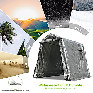 Yescom 6x8 Ft Portable Storage Shed Shelter Garage Carport Canopy Outdoor Motorcycle