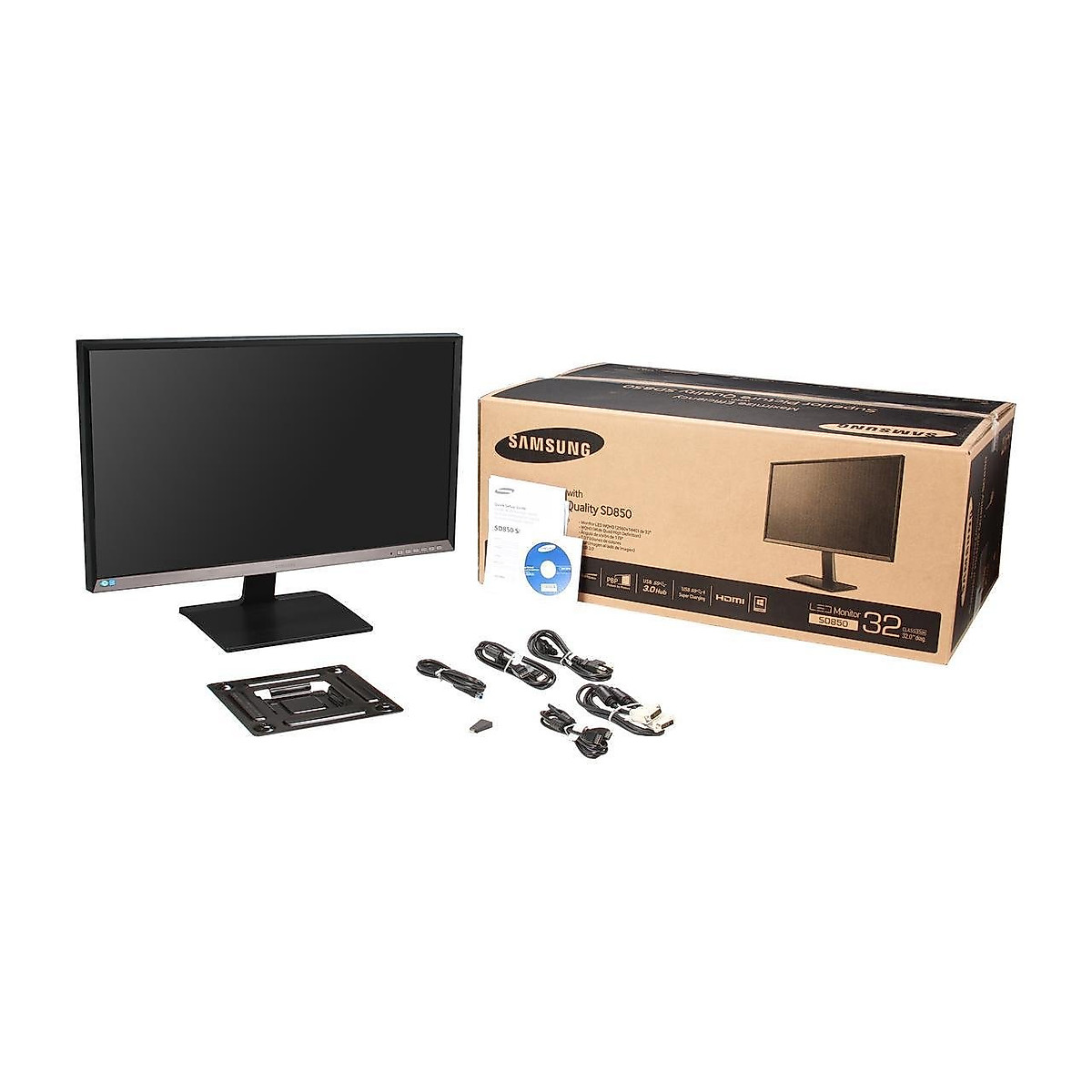 Samsung SD850 32" WQHD (2560x1440) 16:9 Aspect Ratio LED-LitMonitor (LS32D85KTSR/ZA) Titanium Silver/matte Black