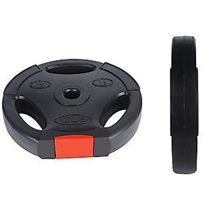 Signature Fitness Vinyl Standard 1-Inch Plate Weight Plate for Strength Training and Weightlifting, 10-Pound, Pair