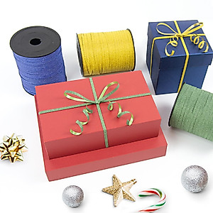 Quhora 500 Yards Sparkle Orange Curling Ribbon for Gift Wrapping, 1/5 inch Wide Balloon Ribbon String for Florist Flower, Crafts, Wreaths, Bows Making, Birthday Party, Wedding