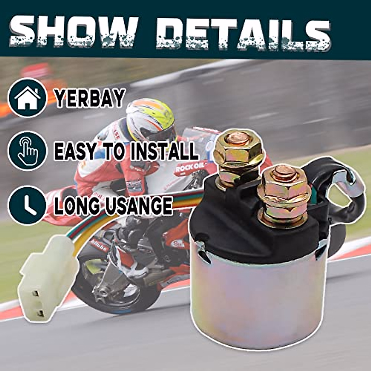 Starter Solenoid Relay for Honda TRX350 Fourtrax Rancher 350 2000-2006 / TRX400 Fourtrax Foreman 400 1995-2003 ATV