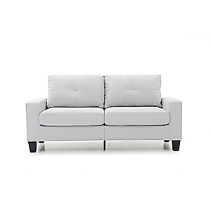 Glory Furniture Newbury Faux Leather Modular Sofa in White