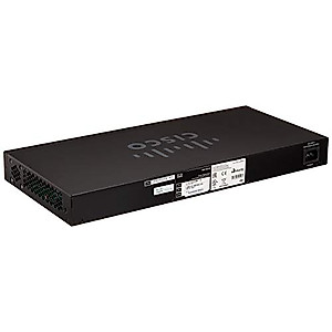 Cisco Refresh SG110-24 Desktop Switch with 24 Gigabit Ethernet (GbE) Ports Plus 2 Combo Mini-GBIC SFP, Small Business Product, Limited Hardware Warranty (SG110-24-NA-RF)