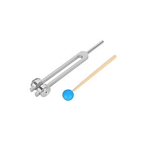 Tuning Fork,Aluminum Alloy 111HZ Frequency Tuning Fork, Yoga Tuning Devices, Yoga Meditation Tuning Energy Fork with Hammer (Silver)