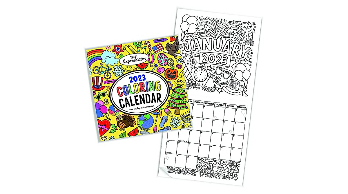 Tiny Expressions 2023 Coloring Calendar for Kids - Fun & Educational