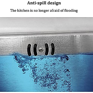 MARQI Kitchen Free Standing Sink 304 Stainless Steel Single Bowl Sink, Commercial Restaurant Sink with Faucet Drain Basket, Shelf, Towel Bar, for Garage, Laundry Room, Outdoor