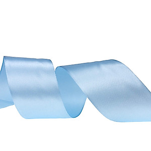 ATRBB 25 Yards 2 inches Satin Ribbon for Wedding,Handmade Bows and Gift Wrapping (Light Blue)
