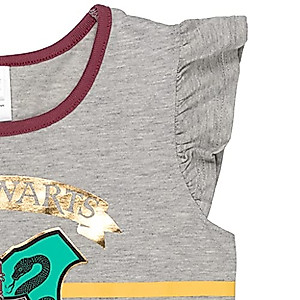 Harry Potter Hogwarts Big Girls Ruffle T-Shirt Legging Set 18-20 Pink/Gray