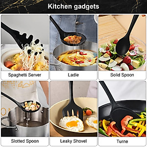 Kitchen Utensils Set, 18PCS Silicone Cooking Utensils Set, Kitchen Gadgets Tools Set for Nonstick Cookware Dishwasher Safe Heat Resistant Apartment Home & Kitchen Must Haves