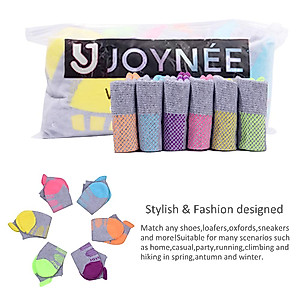 JOYNÉE Women's Ankle Athletic Running Socks Performance Cushioned Low Cut Sports Socks with Heel Tab 6 Pairs,Sock Size 9-11,Grey