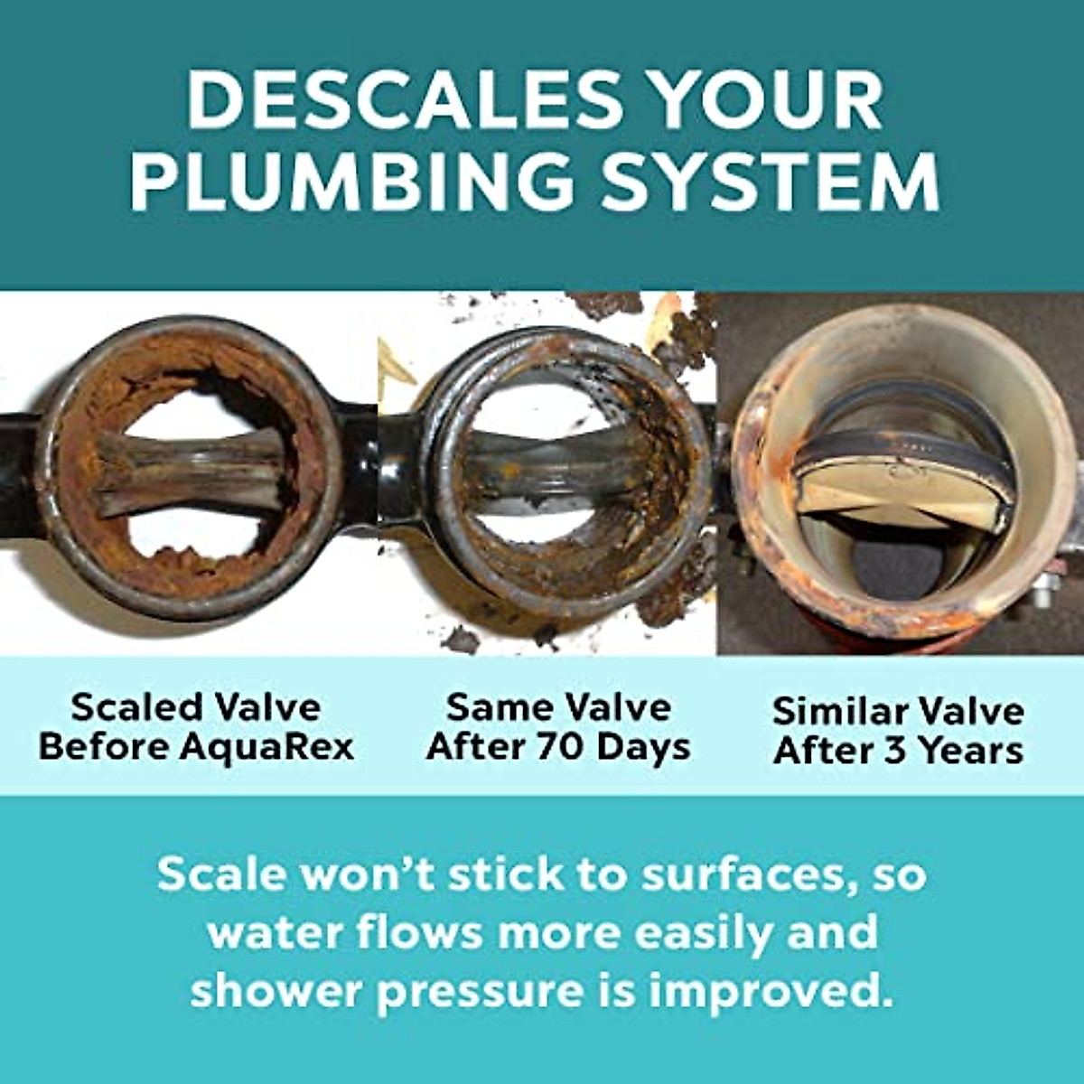 Aqua-Rex Water Softener Alternative Salt Free for Electric Heater, Water softener for Well water, Soft water for Hair & Skin (WK1-E)