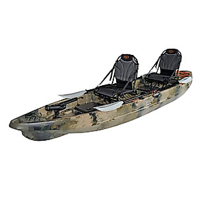 Brooklyn 13.0 Pro Tandem Kayak 12-Foot, 8 inch 2 or 3 Person Sit On Top Fishing Kayak (Green Camo)