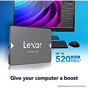 Lexar NS100 256GB 2.5” SATA III Internal SSD, Solid State Drive, Up To 520MB/s Read (LNS100-256RBNA)