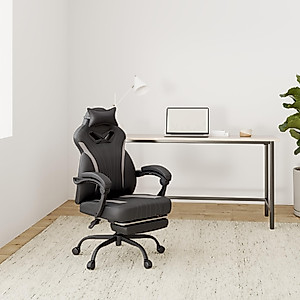 Computer Gaming Chair with Footrest,Big and Tall Gaming Chair for Heavy People,Comfortable Gaming Chair with Lumbar Support and Headrest for Adults 450lbs