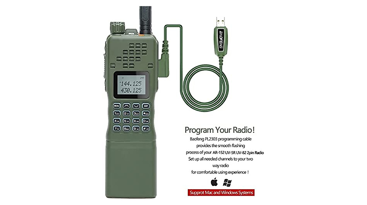 Baofeng AR-152 Ham Radio 2-Pack Long Range Military-Grade Radios