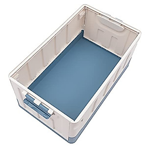 Mkyiongou 58L Storage Containers Foldable design Car Trunk Organizer, Camping Box with Seat , for Storage Toys, Snacks, Clothes, Books