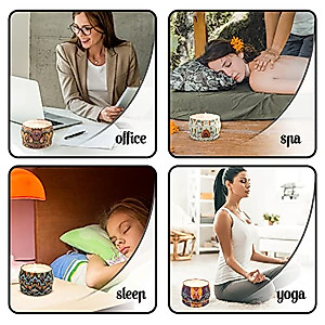 TEECOO Scented Candles Gift Set: 4 Pack Soy Wax Aromatherapy Candle 120H Burning Rose Lavender Vanilla Lemon Scent Candle Set for Home Scented Candle Gifts for Birthday Christmas Mother's Day Gift