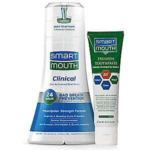 SmartMouth Clinical DDS Activated Mouthwash & Toothpaste, Bad Breath, Bleeding Gums Support