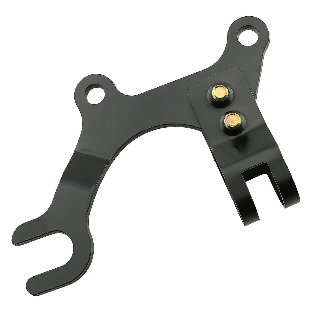 HJGarden Brake Bracket Adapter Black Adjustable MTB Bike Rear Wheel Disc Brake Bracket Mounting Holder Frame Conversion Kit