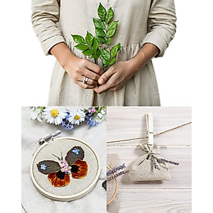 Pllieay 39 x 55 Inch Natural Pure 100% Linen Fabric, Plain Solid Colour Linen Fabric Cloth for Needlework, Dressmaking, Skirts, Bag, Embroidery, Tablecloths and Garments Craft