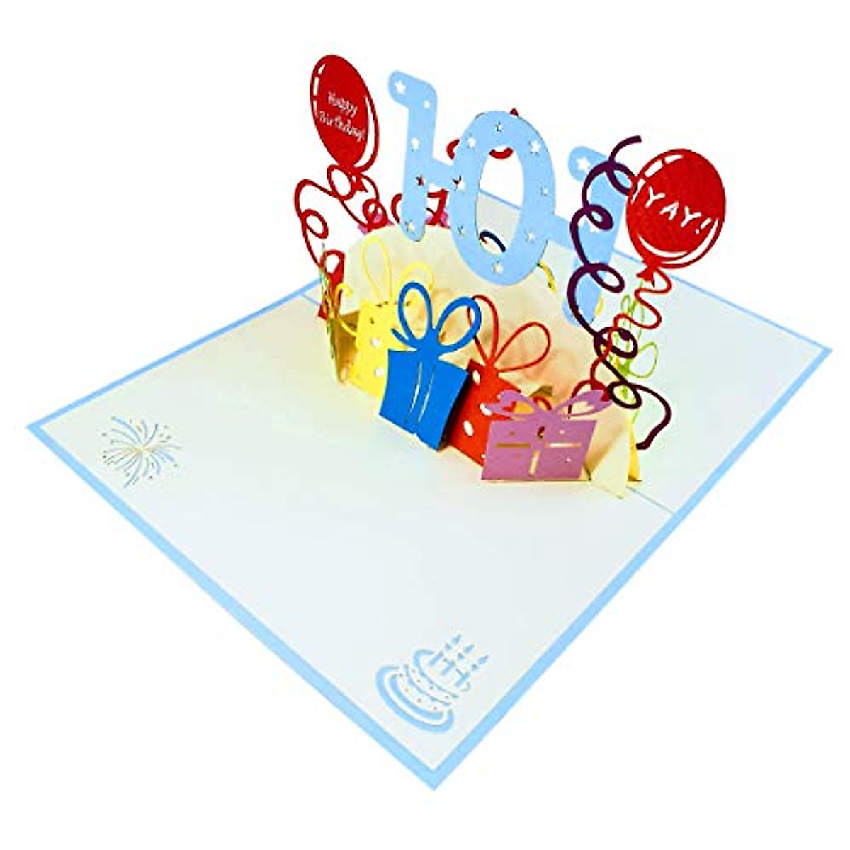 iGifts And Cards Happy 101st Birthday With Lots of Presents 3D Pop Up Greeting Card - Awesome, Cute, Fun, Gift, Unique, Special Occasion, Celebration, Husband, Wife, Best Friend, Congratulations