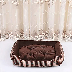 WXBDD Winter Waterproof Kennel Soft Large Pet Dog Bed Cat Kennel Warm Cozy Dog House Soft Fleece Nest Dog Baskets Mat (Color : D, Size : 80X61X13CM)