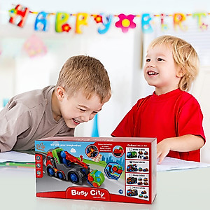 Yeedie 12 Inch Big Tow Truck with Hook and Bulldozer Car for Toddler Boys Girls, Friction Power Car Construction Toys with Sound & Light for Kids Birthday