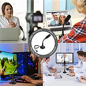 SGYD USB Microphone, PC Microphone with LED Indicator, Meeting MIC Speech Condenser Microphone for Computer/Laptop/Desktop/Windows/Mac, Record and Chat for YouTube, Sk,Podcasting,Gaming, Black