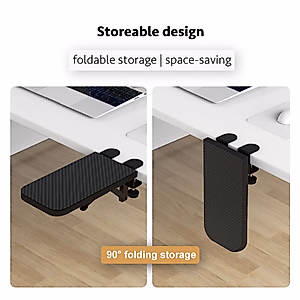 HONJIE Computer Arm Rest for Desk, Suitable for Office desks, Sturdy Mouse arm Support, Computer Desk Extender, Suitable for Home and Office