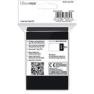 Ultra Pro Card Supplies Deck Protector Sleeves, Black, 60 Count