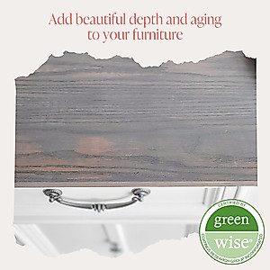 Furniture Glaze - Antique Patina Special Effects Glaze for Chalk Style Furniture Paint, Eco-Friendly Wood Stain, 6 Color Choices - Slate [Grey] - Pint (16 oz)