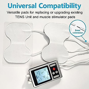 DOMAS TENS Unit Replacement Pads - 4.5" x 6" Large Butterfly Shaped Electrode Pads Premium Made in USA Gel, Individually Packaged, Universal Compatibility, Large Size - Pack of 5