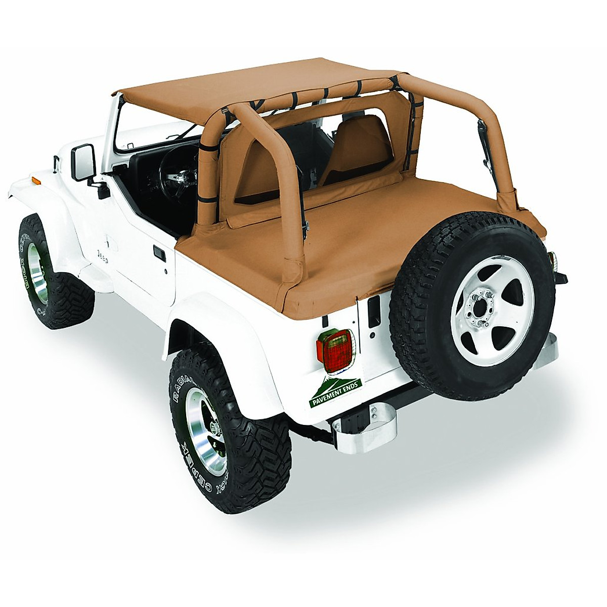 Pavement Ends by Bestop 41514-15 Black Denim Sun Cap for 1992-1995 Wrangler YJ