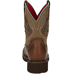 Justin Women's Nettie Western Boot Square Toe Olive 9.5 M US