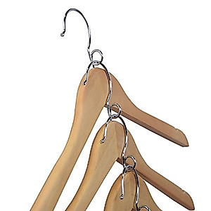 Proman Products Kascade Wooden Hanger with Shoulder Notches, Natural, 50 Piece / Box