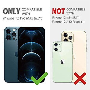 CloudValley for iPhone 12 Pro Max Case with Camera Cover & Kickstand, Slide Lens Protection + 360° Rotate Ring Stand, Impact-Resistant, Shockproof, Protective Bumper, Blue Armor Style