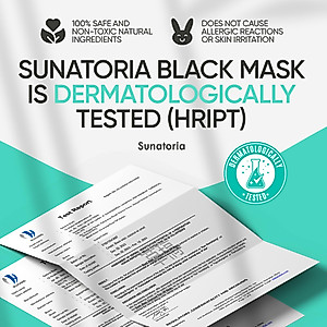 SUNATORIA Blackhead Remover Mask - for Women and Men - Activated Charcoal Peel Off Face Mask - Deep Pore Cleaner Nose Blackhead Remover Pore Release - Black Head Remover for Face