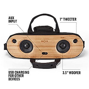 House of Marley Bag of Riddim 2: Portable Speaker with Wireless Bluetooth Connectivity, 10 Hours of Indoor/Outdoor Playtime, and Sustainable Materials