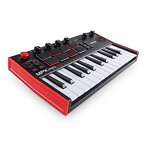 AKAI Professional MPK Mini Play MK3 - MIDI Keyboard Controller with Built in Speaker and Sounds Plus Dynamic Keybed, MPC Pads and Software Suite