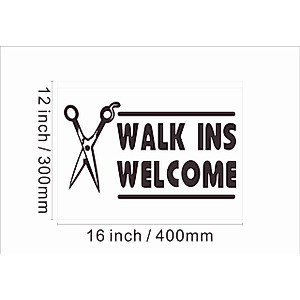160021 Walk INS Welcome Beauty Haircut Barber Salon Shop Open Display LED Light Neon Sign (16" X 12", 16 Colors By Remote)