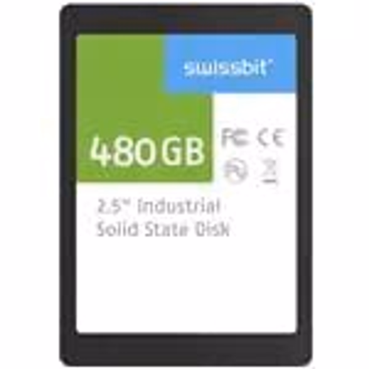 Swissbit SFSA480GQ1AA4TO-I-OC-226-STD, Solid State Drive, Industrial SATA SSD 2.5", X-60, 480 GB, MLC Flash, -40 C to +85 C
