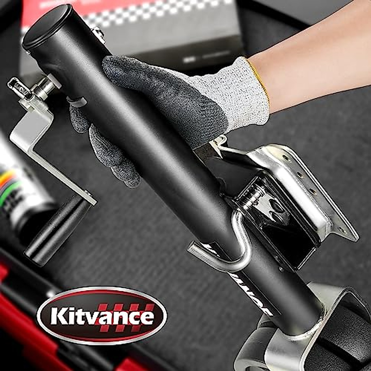 Upgraded Boat Trailer Jack with 8" Double Wheels- 2000 lbs Heavy Duty Boat Trailer Tongue Jack with Improved Ergonomic Handle, Swivel Boat Trailer Jack for RV Boat - 12" Vertical Travel