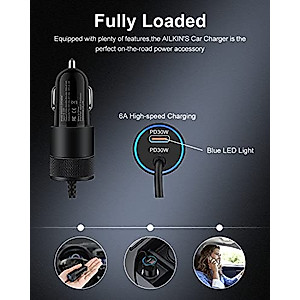 USB C Car Charger, 60W Fast Charge Type C Car Charger Cigarette Lighter Adapter with 3Ft Type C Cable Fast Charging for Samsung Galaxy S23/S22/S21/S20/Note 20/A03s/A23/A53/A04s, Google Pixel 7/6/5/4XL
