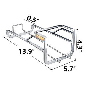 2-Pack Soda Can Beverage Dispenser Rack, Can Storage Organizer Holder for Refrigerator- Dispenser 5 Standard Size 12oz Soda Cans or Canned food, Rust-Proof Stainless Steel, Black