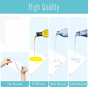 80 Large Size Removable Customizable Blank Labels, Water/Oil/Tear Resistant, No Residue for Home Organization Projects, Bins, Kitchen Storage Containers, Desk Items(6”x 4”)